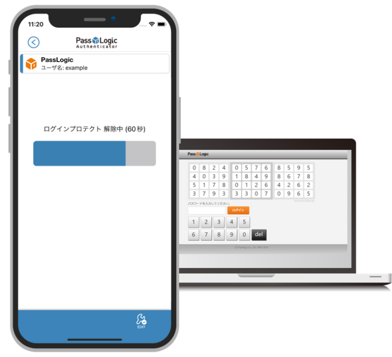 PassLogic Authenticatorログインプロテクト＋生体認証機能 | 機能一覧 | PassLogic -パスロジック-